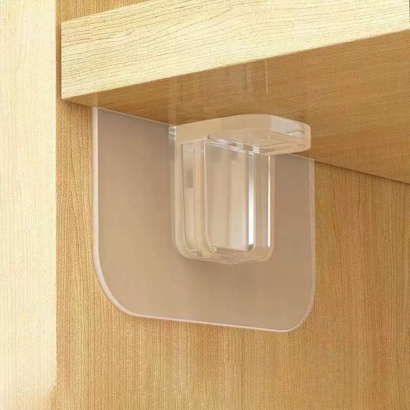 Clear Adhesive Cabinet Bracket, Pvc Laminate Support for Shelves and ...
