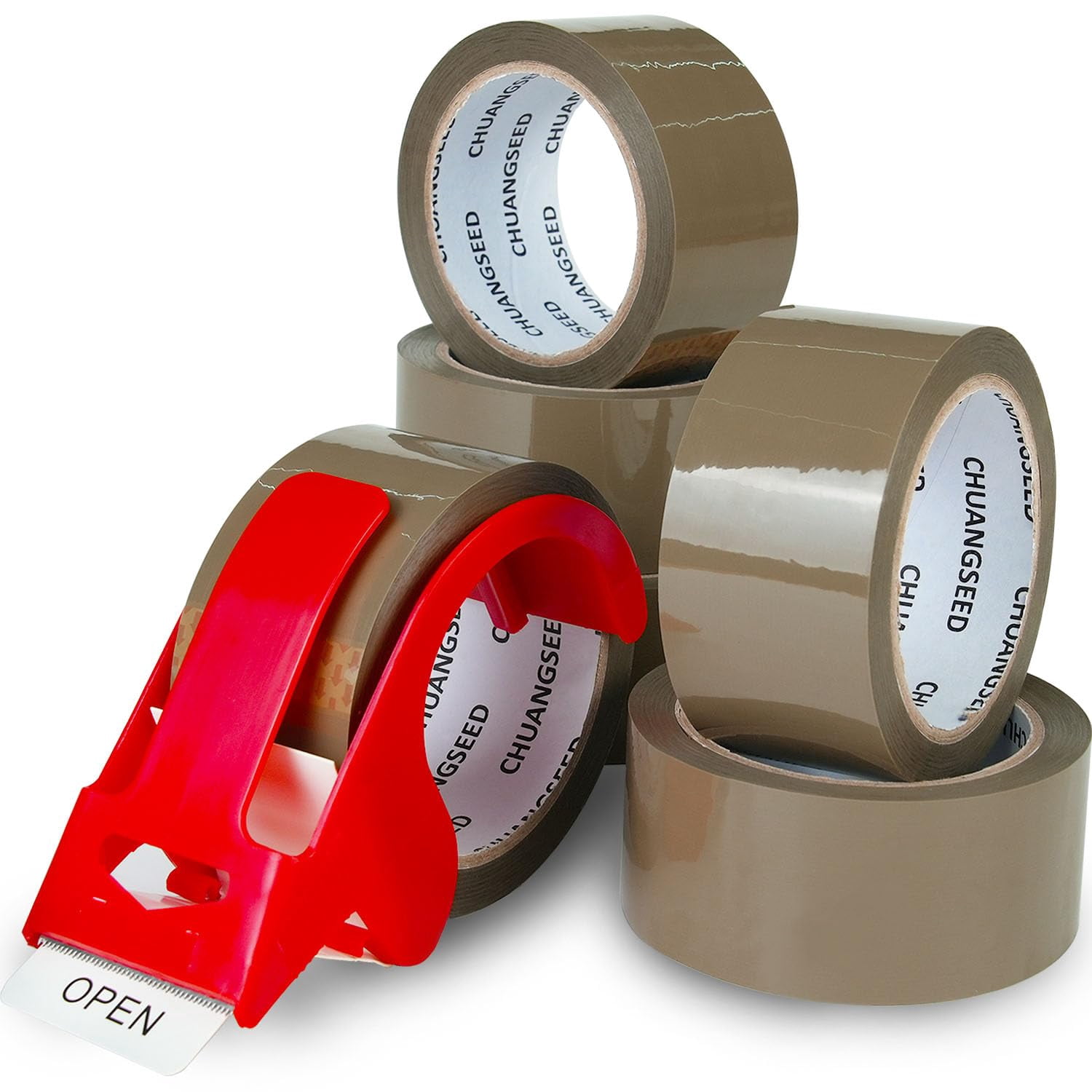 Clear Adhesive Packaging Tape with Dispenser - Walmart.com