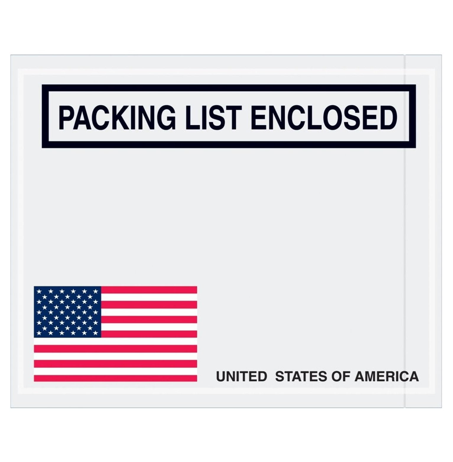 Clear Adhesive Side Loading Packing List Document Envelopes"Packing ...