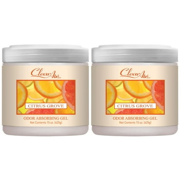 Clear Air 12oz 2-Pack Odor Eliminator Gel Beads, Essential Oils Air ...