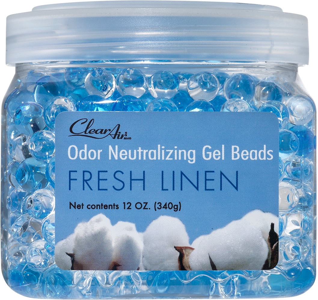 Clear Air Odor Eliminator Gel Beads - Fresh Linen Scent Air Freshener ...