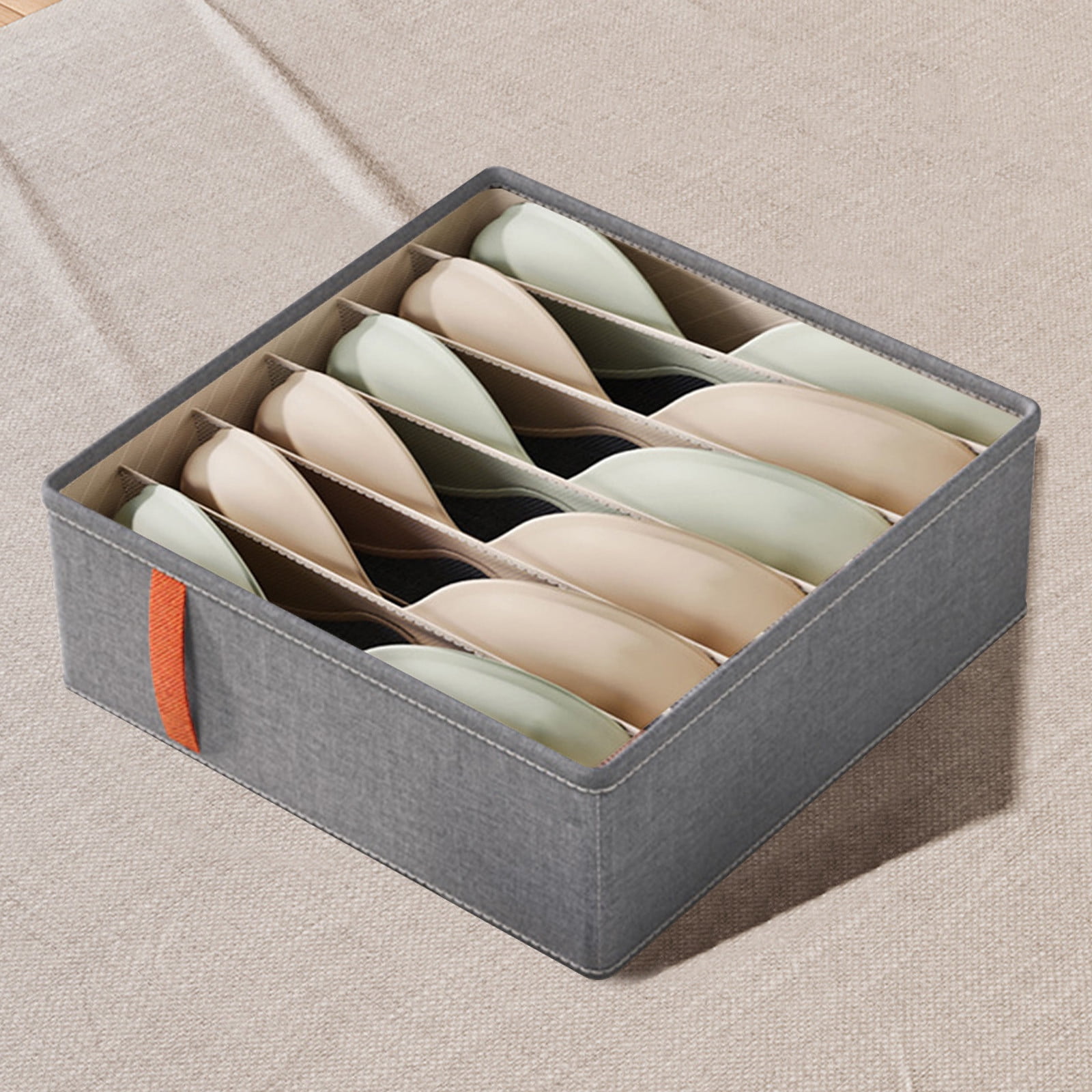 Closet Clothes Organizer,Bra Sock Storage Box,Adjustable Shelf,Clear ...