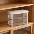 Clear Airtight Food Storage Container, Stackable Plastic BPA-Free ...