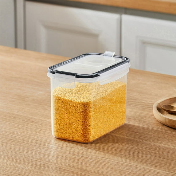 Clear Airtight Food Storage Containers, 3-Piece Set, Stackable Pantry ...