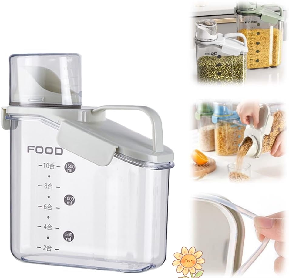 Clear Airtight Food Storage Containers, 68Oz Airtight Large Dry Food ...