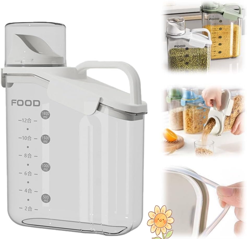 Clear Airtight Food Storage Containers, 95Oz Airtight Large Dry Food ...