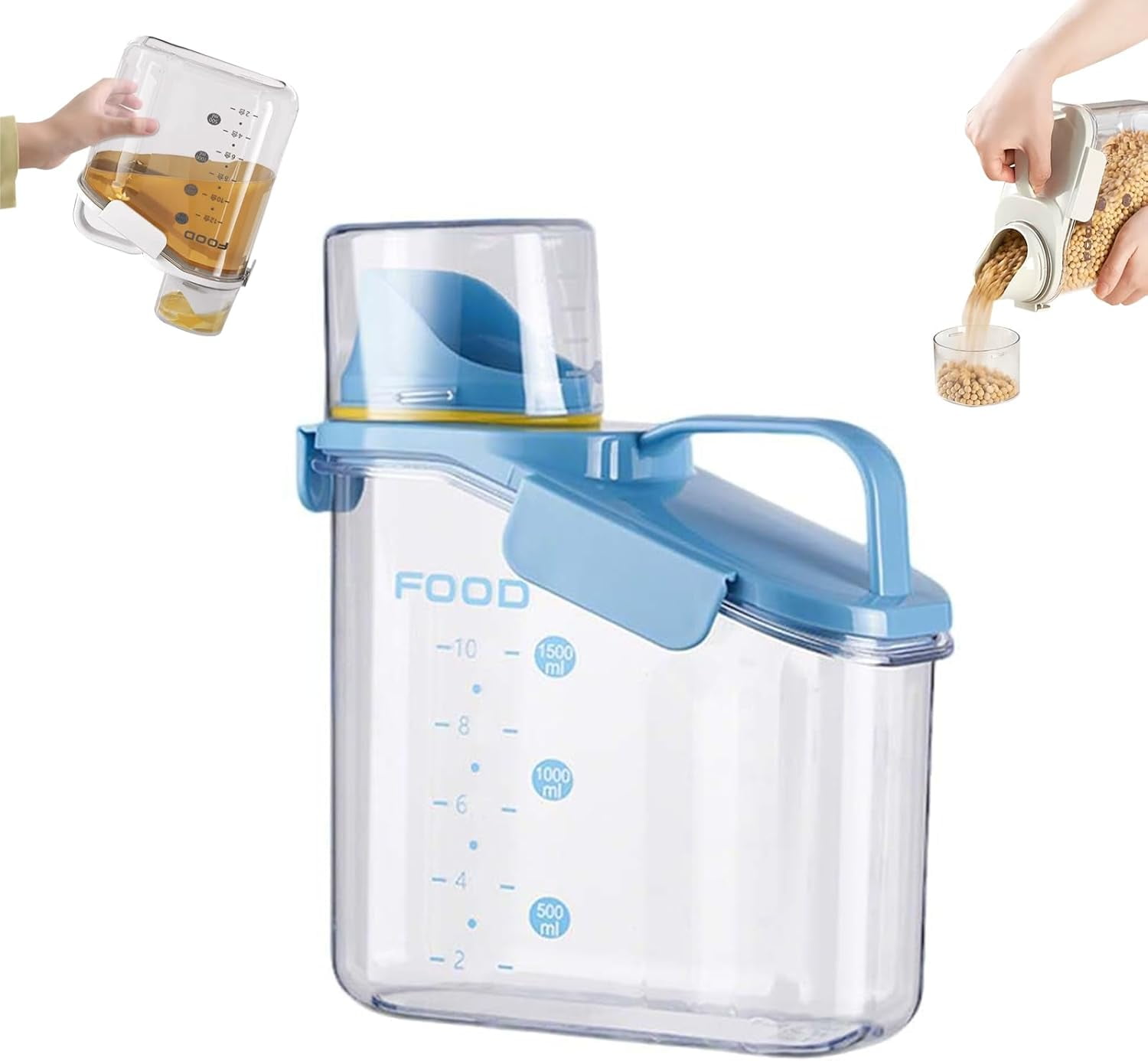 Clear Airtight Food Storage Containers, Airtight Large Dry Food Storage ...