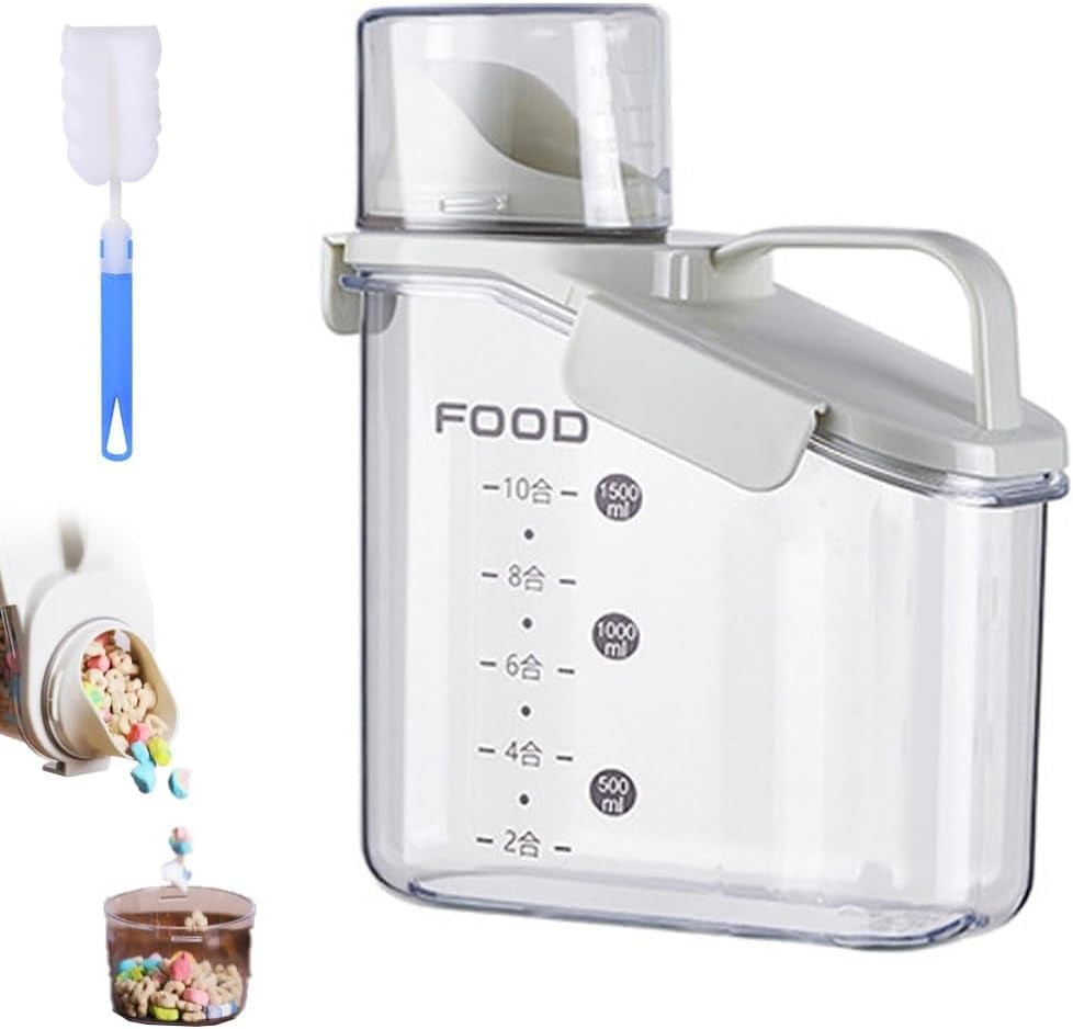 Clear Airtight Food Storage Containers, Cereal Containers Storage with ...