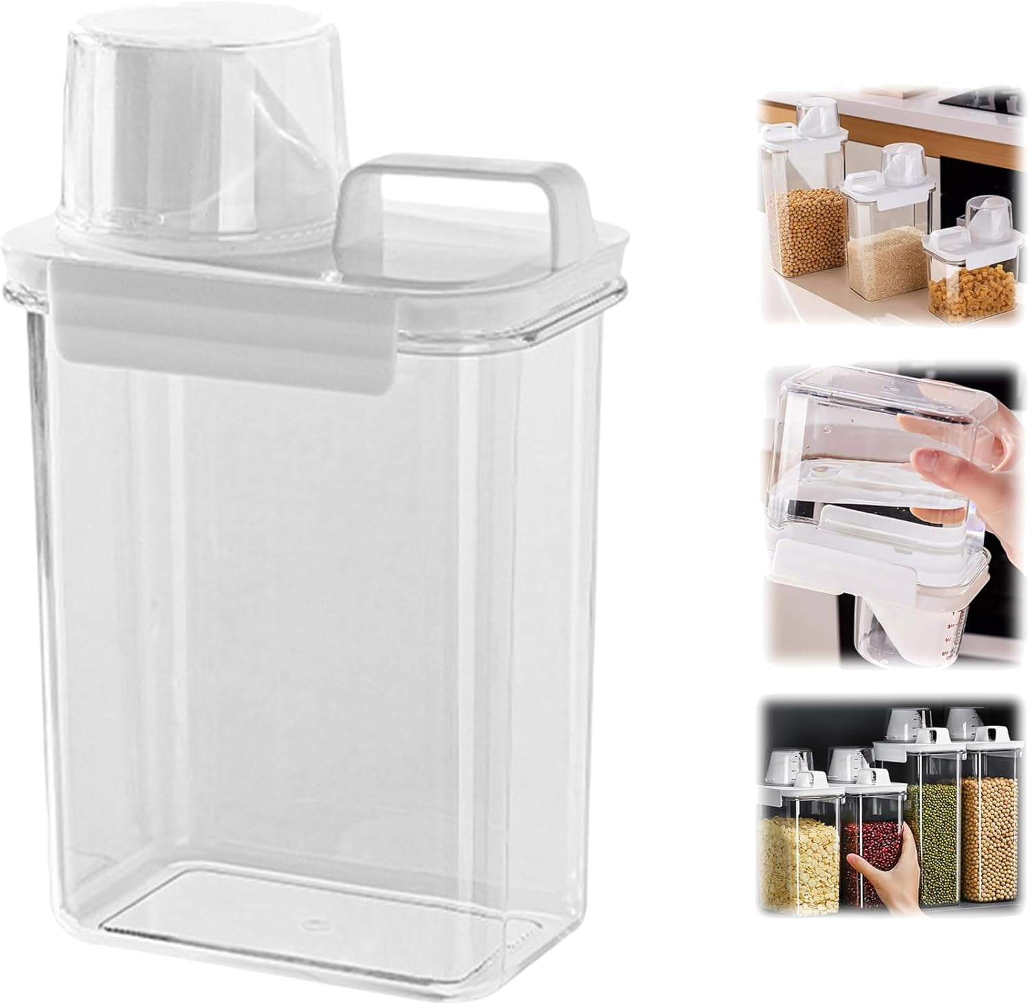 Clear Airtight Food Storage Containers, Large Dry Food Storage with ...