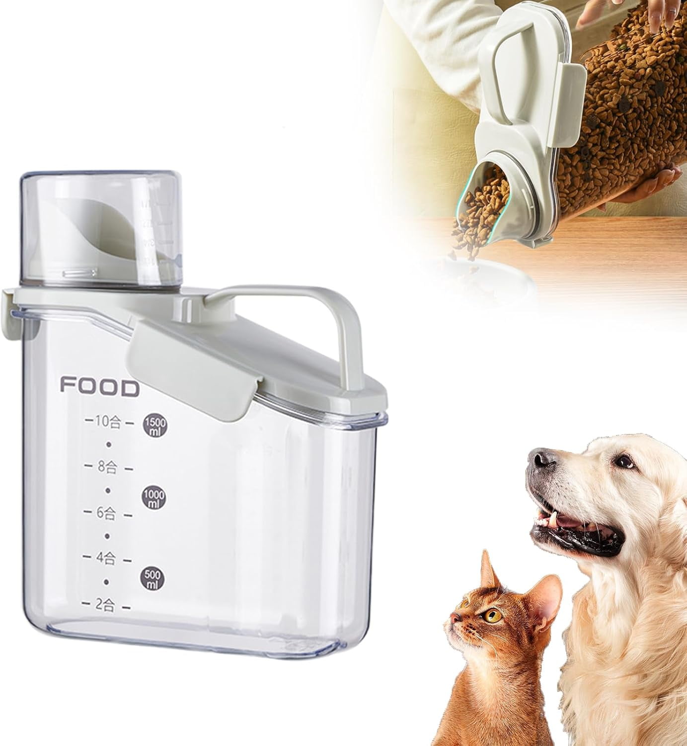 Clear Airtight Food Storage Containers, Transparent Cereal Dry Food ...