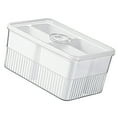 Clear Airtight Organiser Transparent Divided Storage Box Food Storage ...