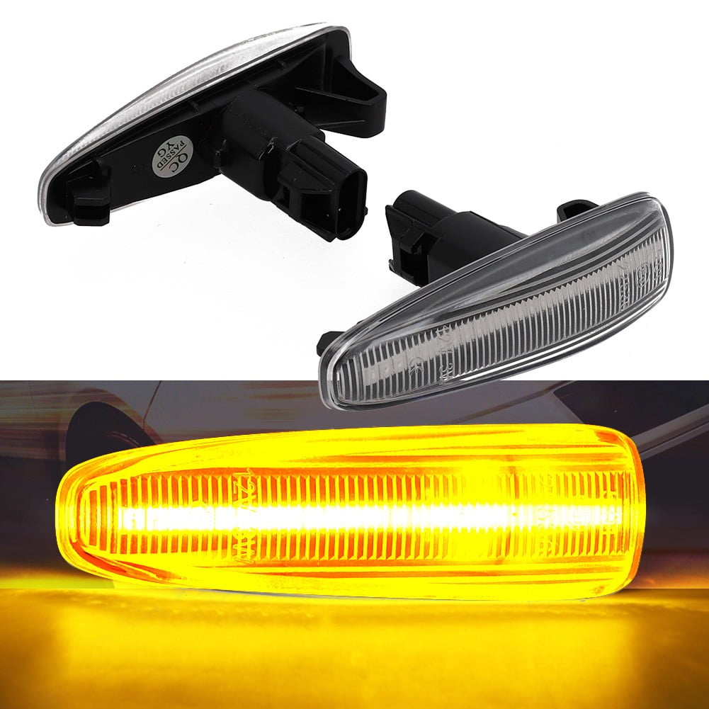 Clear Amber LED Side Marker Lights Lamps For Nissan 240SX Silvia S14 ...
