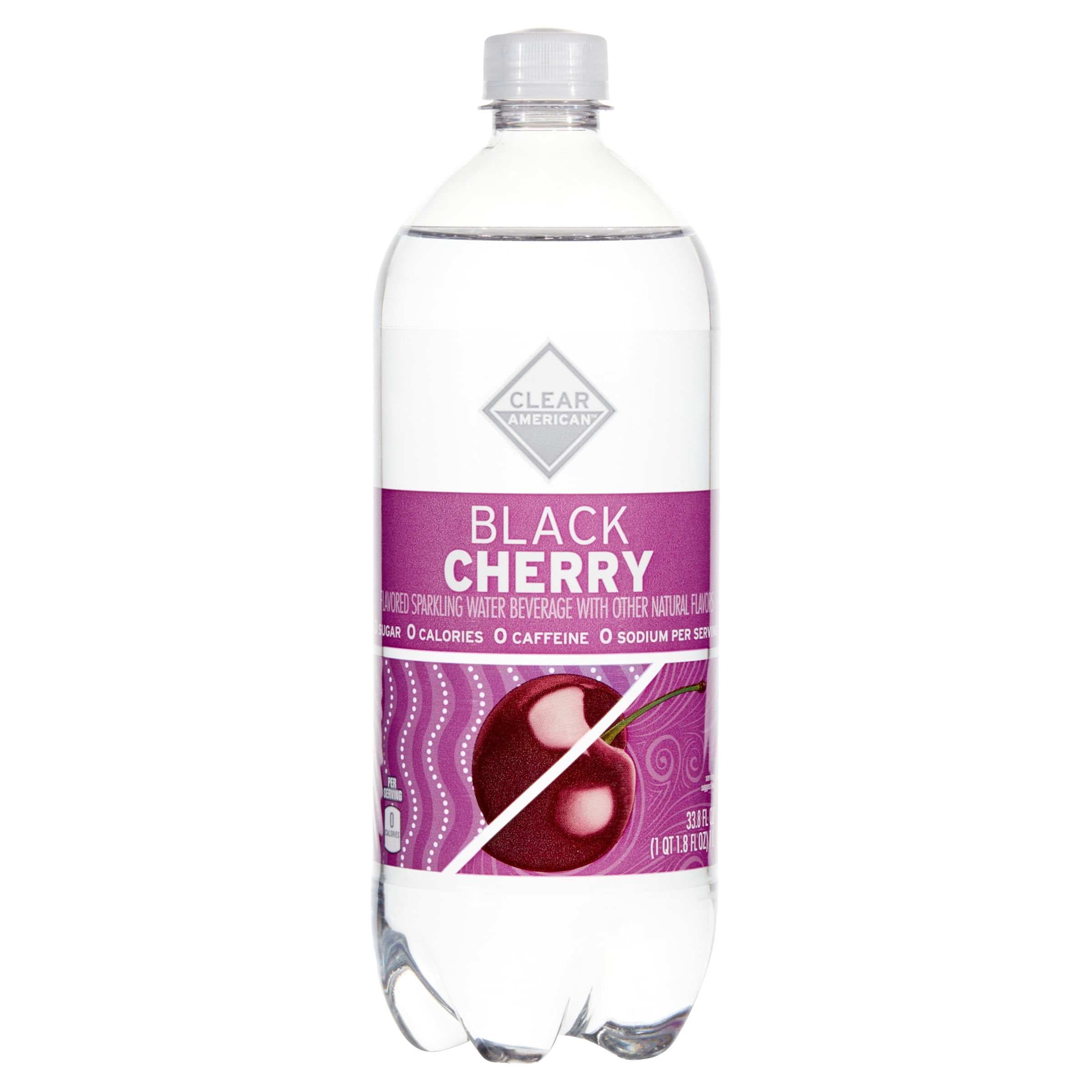 Clear American Black Cherry Flavored Sparkling Water, 1 Liter - Walmart Business Supplies
