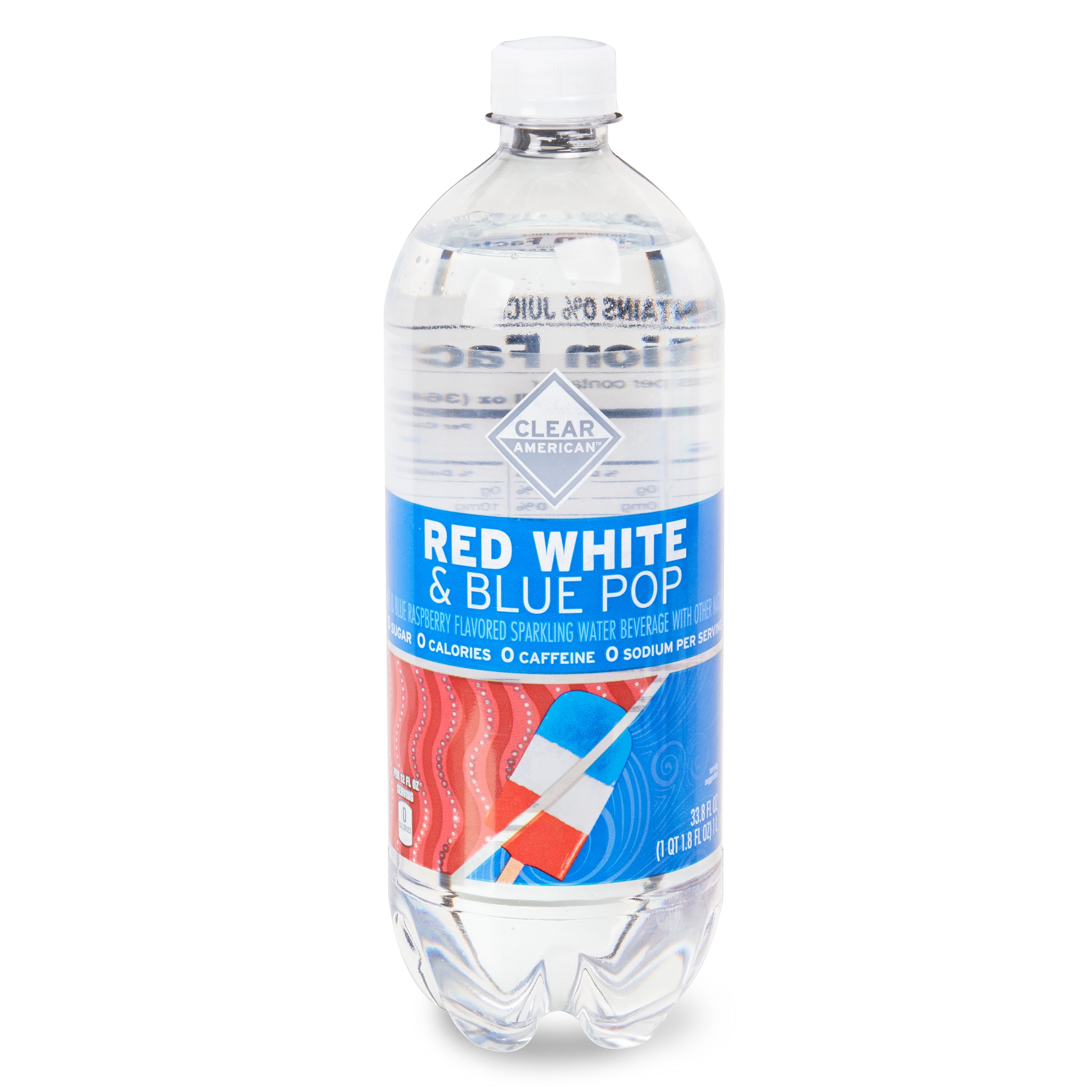 Clear American Flavored Red, White, and Blue Pop Sparkling Water, 33.8 Fl Oz, Bottle - Walmart.com