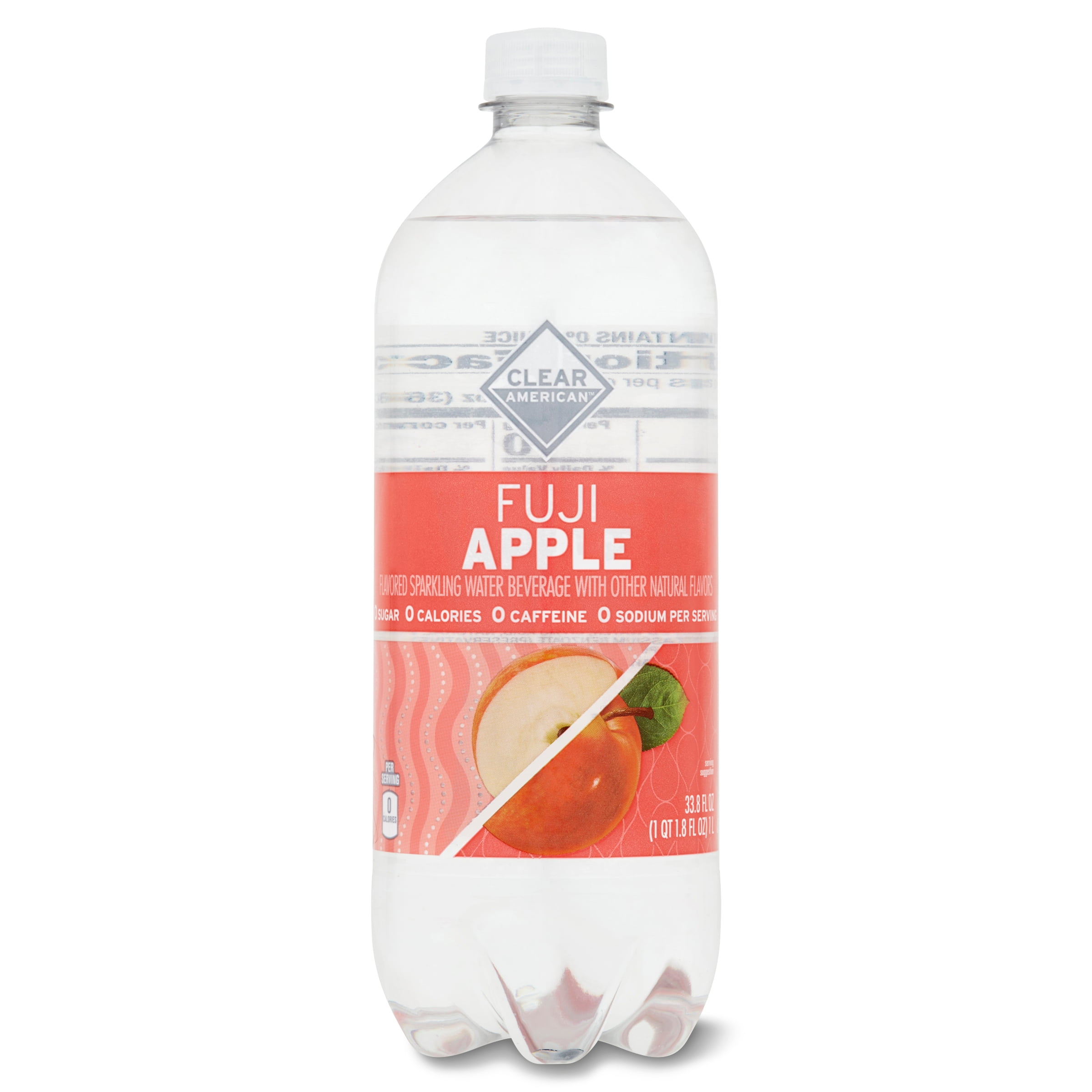 Clear American Natural Flavored Fuji Apple Sparkling Water, Sugar-Free & Calorie-Free, 33.8 fl ...