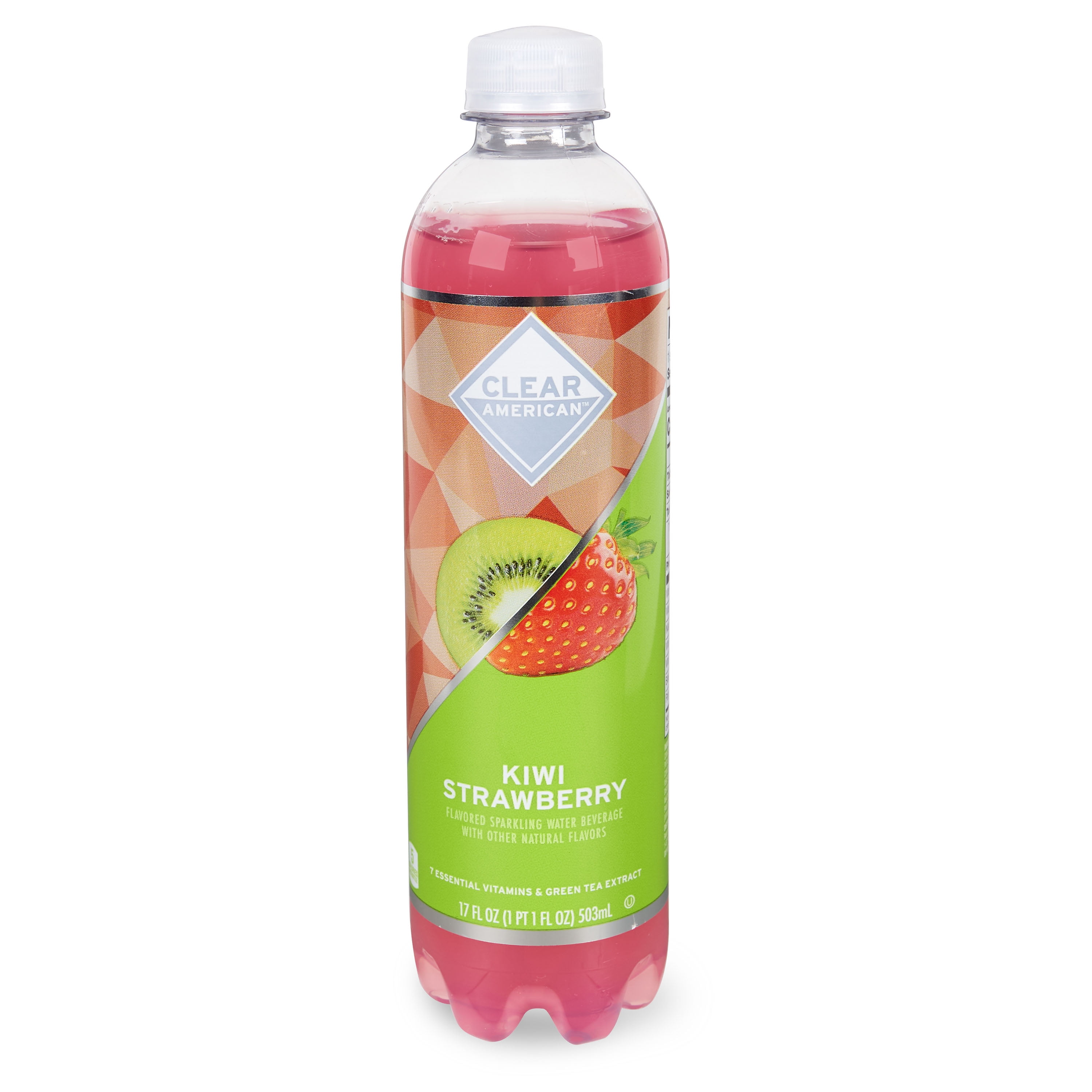 Clear American Sparkling Water Beverage, Kiwi Strawberry, 17 fl oz - Walmart.com