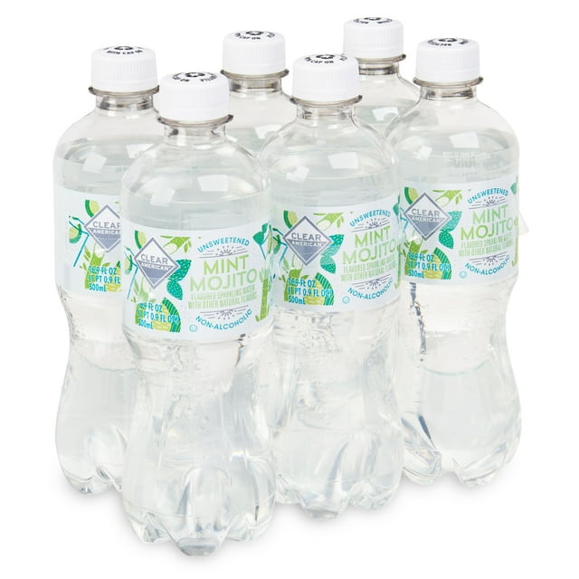Clear American Sparkling Water, Unsweetened Non-Alcoholic Mint Mojito ...