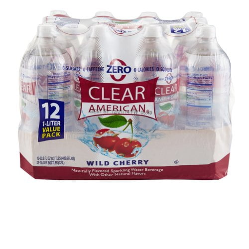 Clear American Wild Cherry Sparkling Water, 33.8 Fl. Oz., 12 Count - Walmart.com