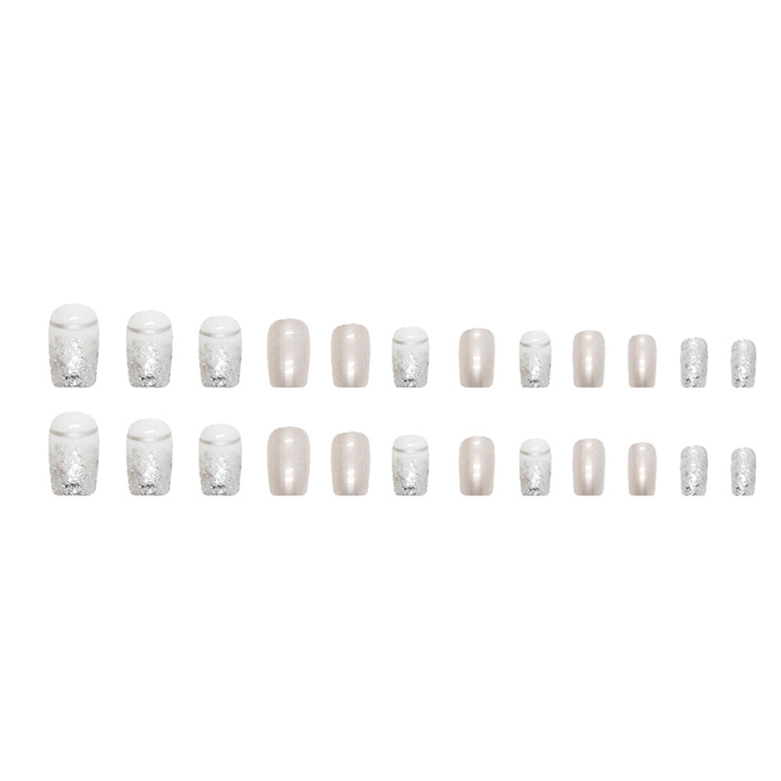 Clear And Natural Nail Tips Coffin Shape Gel like Soft Gel Tips Coffin ...