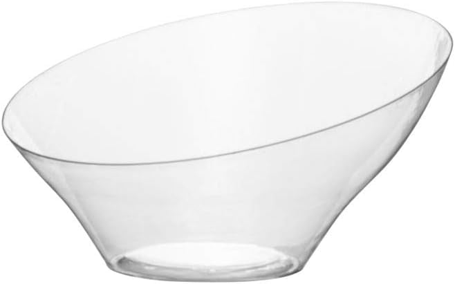 Clear Angled Bowls, Small - 8 Count | Versatile Serving Dishes for ...