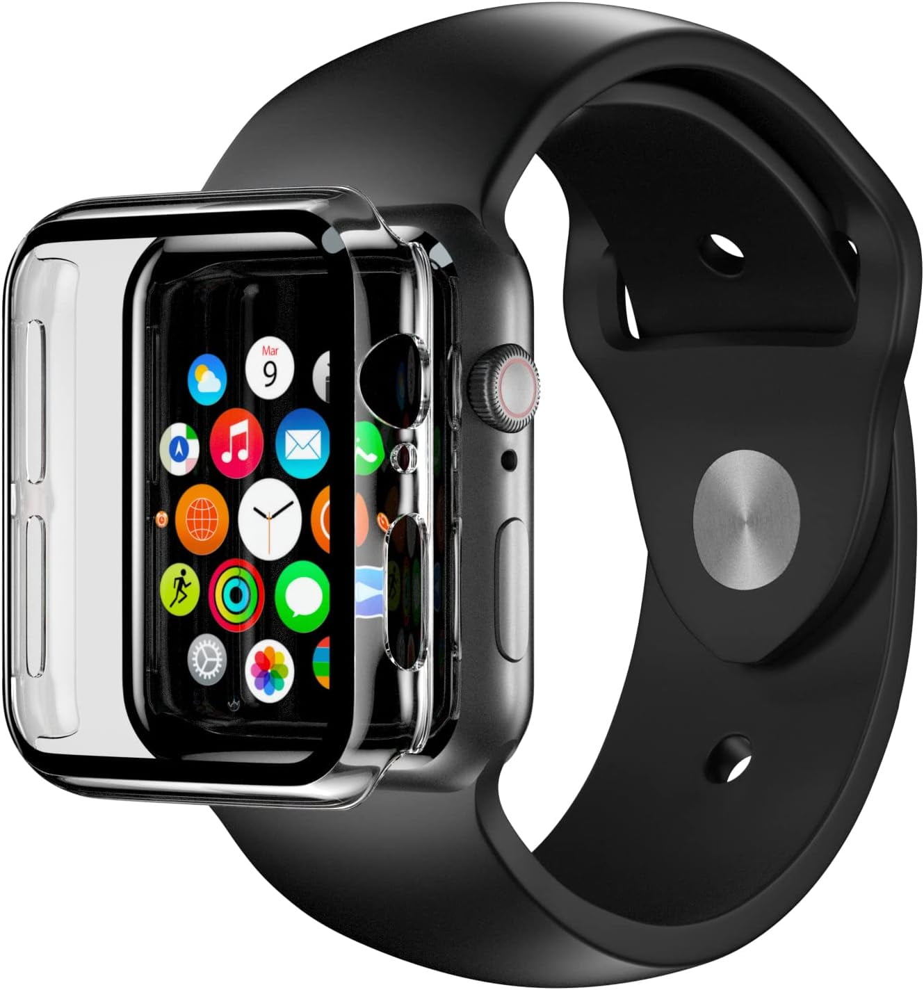 Clear Apple Watch Bumper Case 44mm – Durable Shockproof Cover for ...