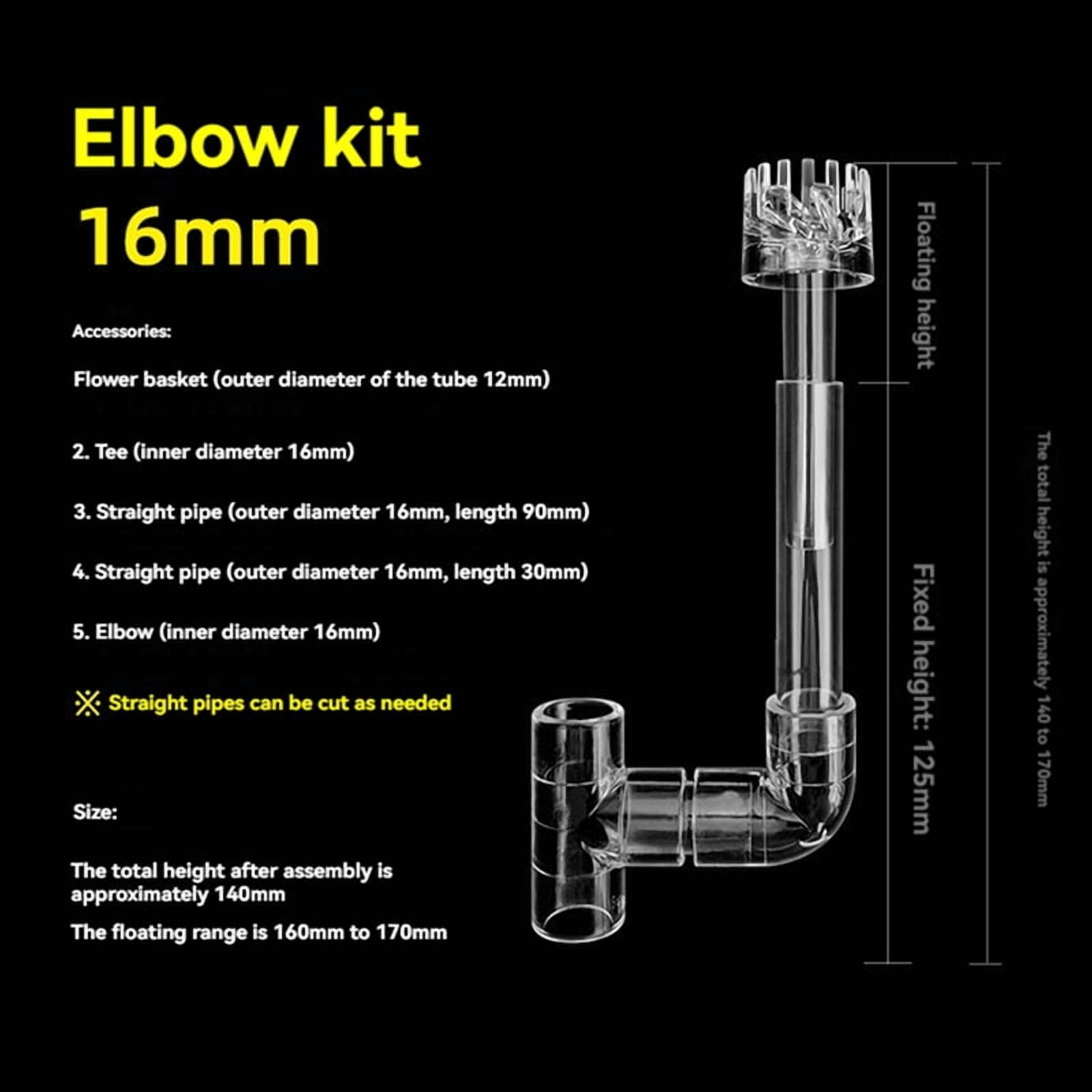 Clear Aquarium Skimmer Pipe Spins Inflow Outflow Water Plant Tank ...
