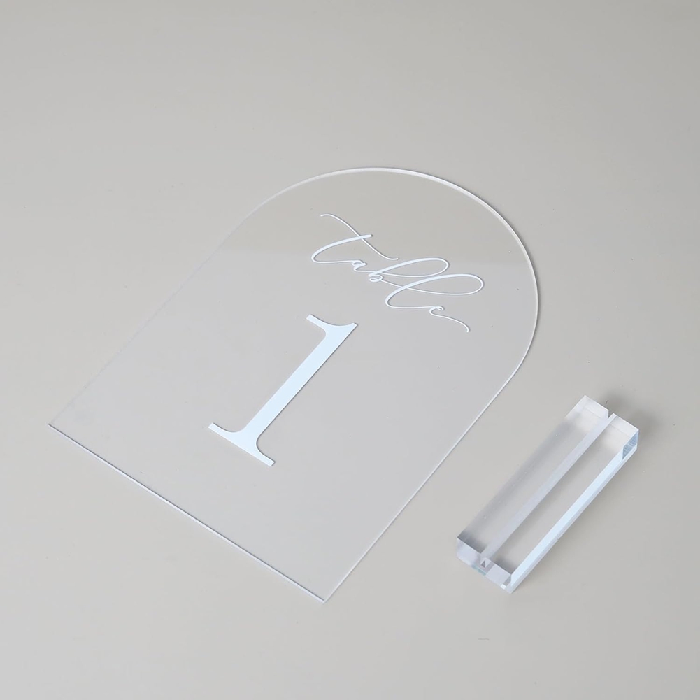 Clear Arch Table Numbers for Wedding,5x7in Arched Acrylic Table Numbers ...