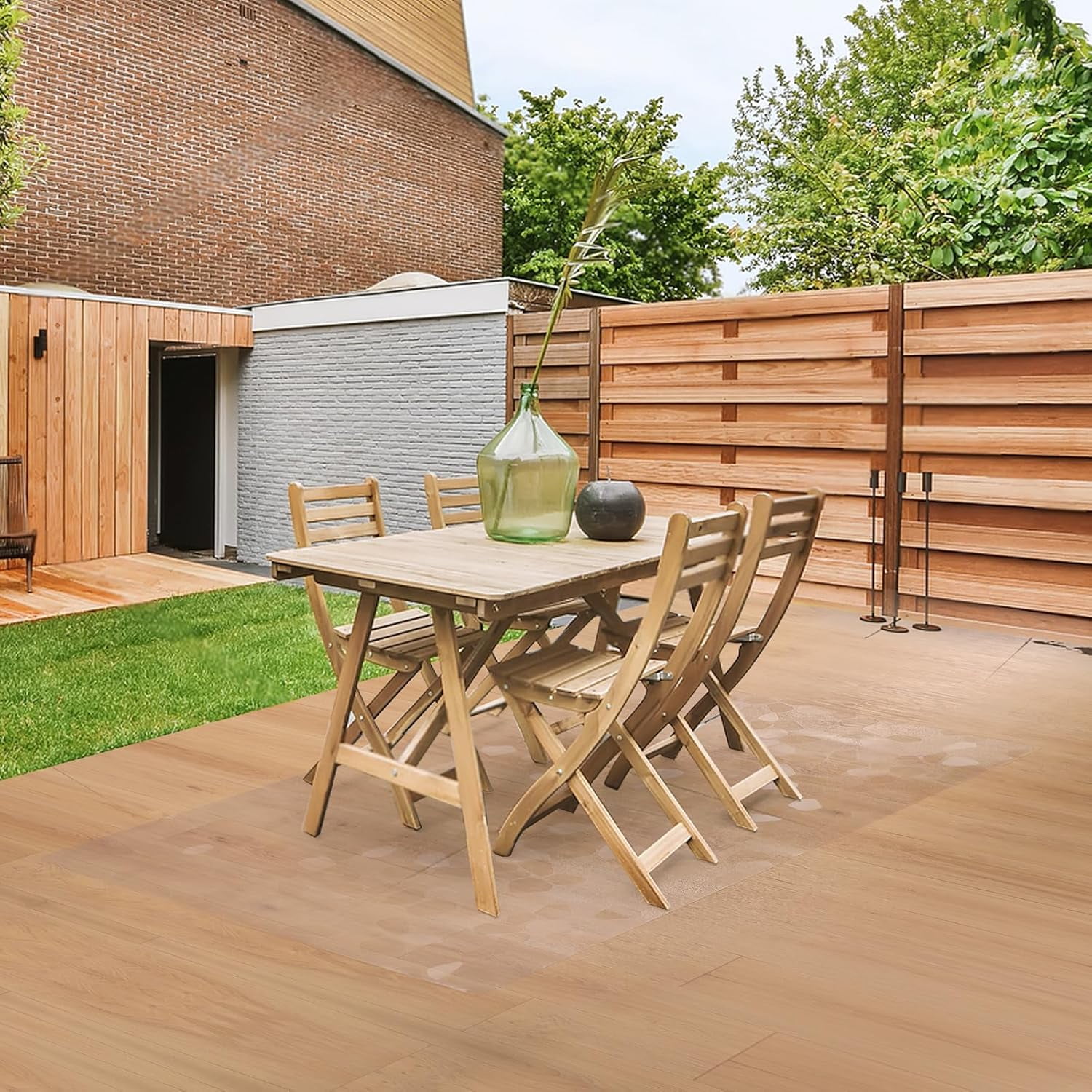 Clear Area Mat for Hard Floors, 3'X5' No Slip Vinyl Chair Rug for Under ...