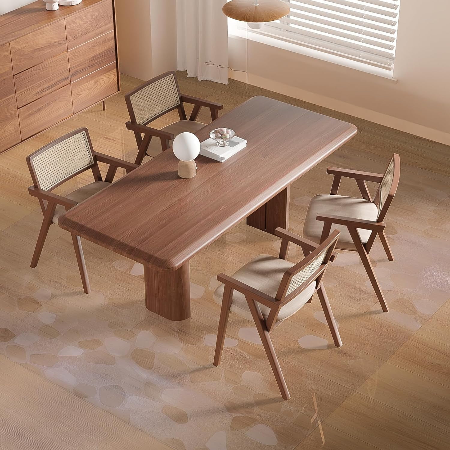 Clear Area Mat for Hard Floors，5'×7' No Slip Vinyl Floor Mats for Under ...