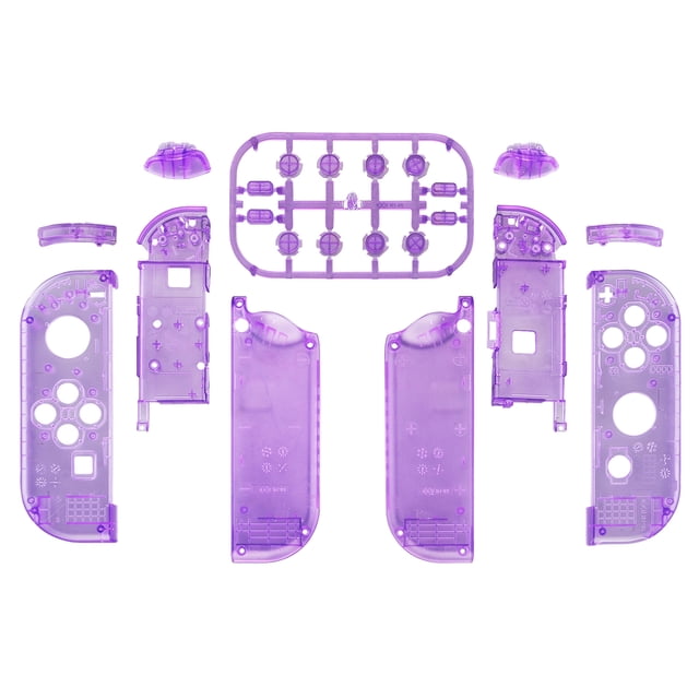 Clear Atomic Purple Housing w/Full Set Buttons Replacement Shell for ...
