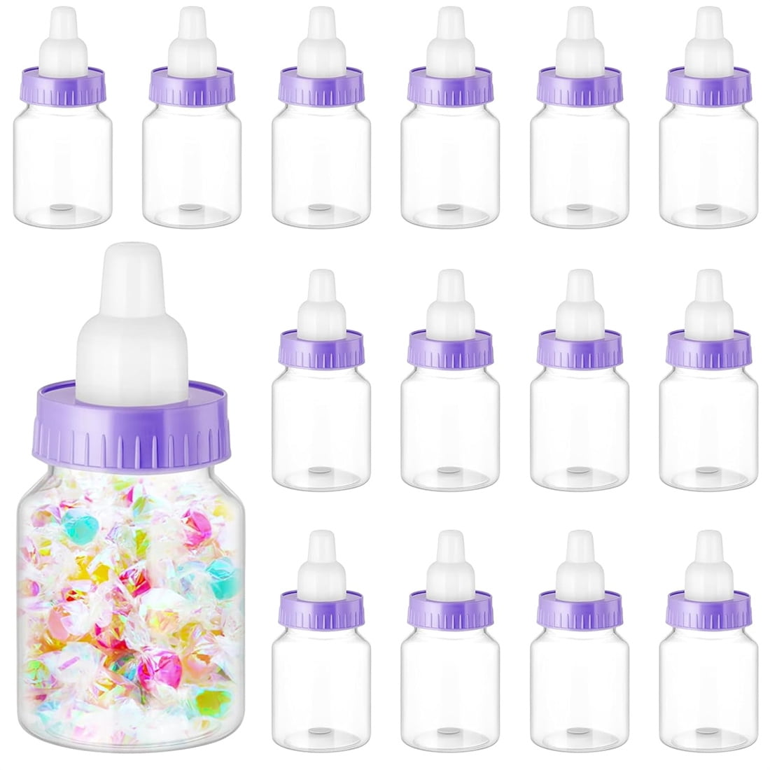 Clear Baby Bottle, Mini Plastic Baby Bottles, Shower Favor Mini Candy ...