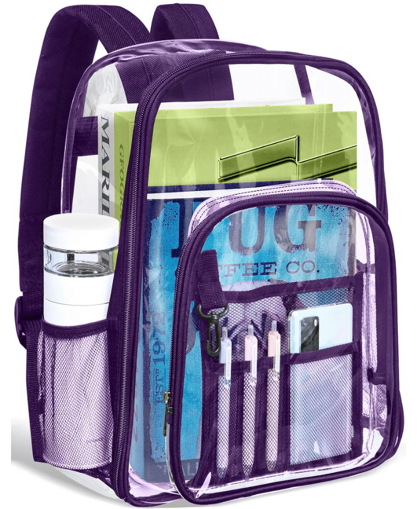 Clear Back Pack - Purple - Walmart.com
