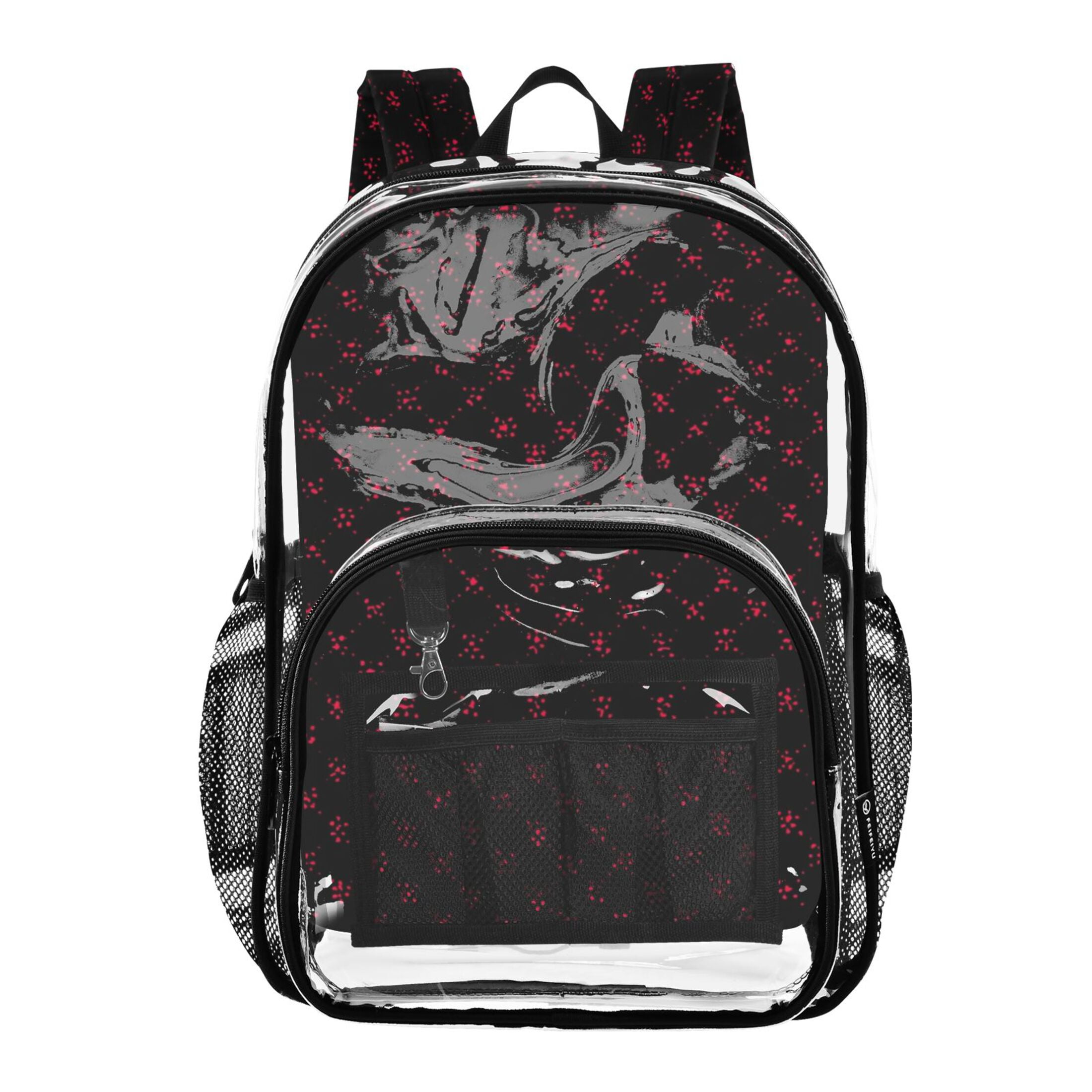 Clear Backpack 12L Large Capacity Transparent Waterproof Small Red ...
