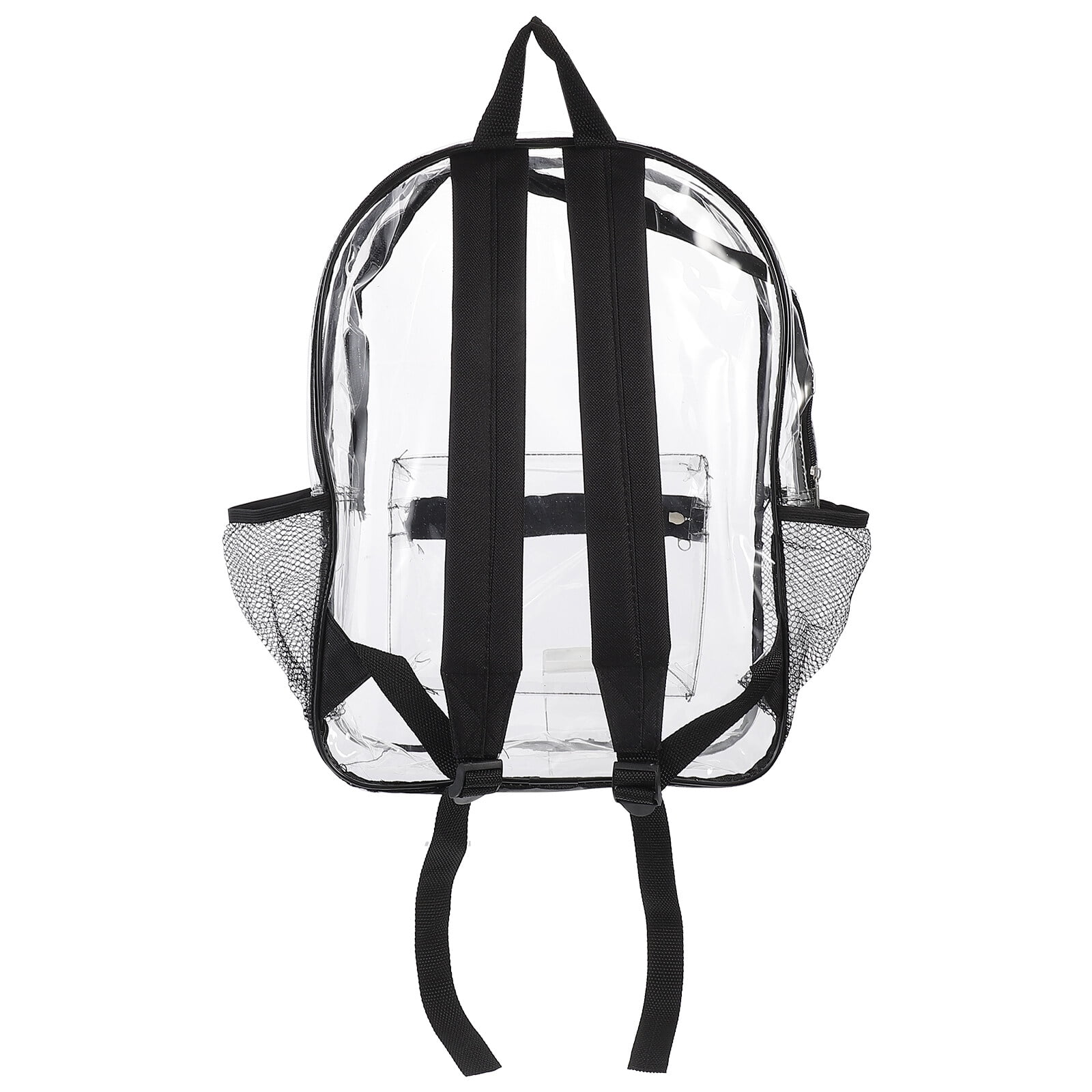Clear Backpack Bookbag Transparent Make up Pouch Bags School Satchel ...