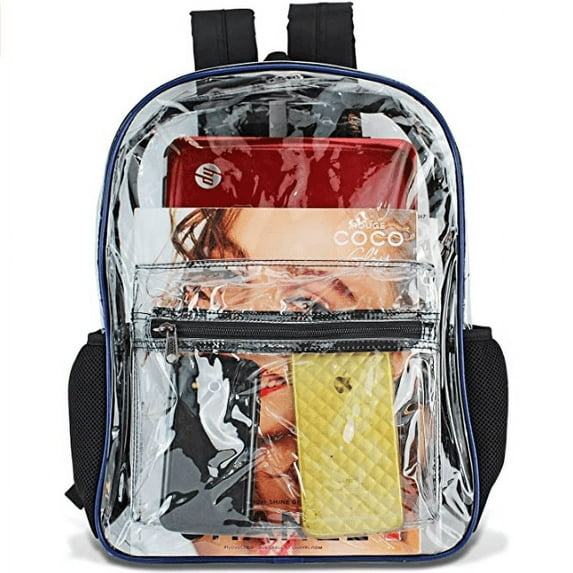 Clear Backpack By OMAYA – (NAVY) - Walmart.com