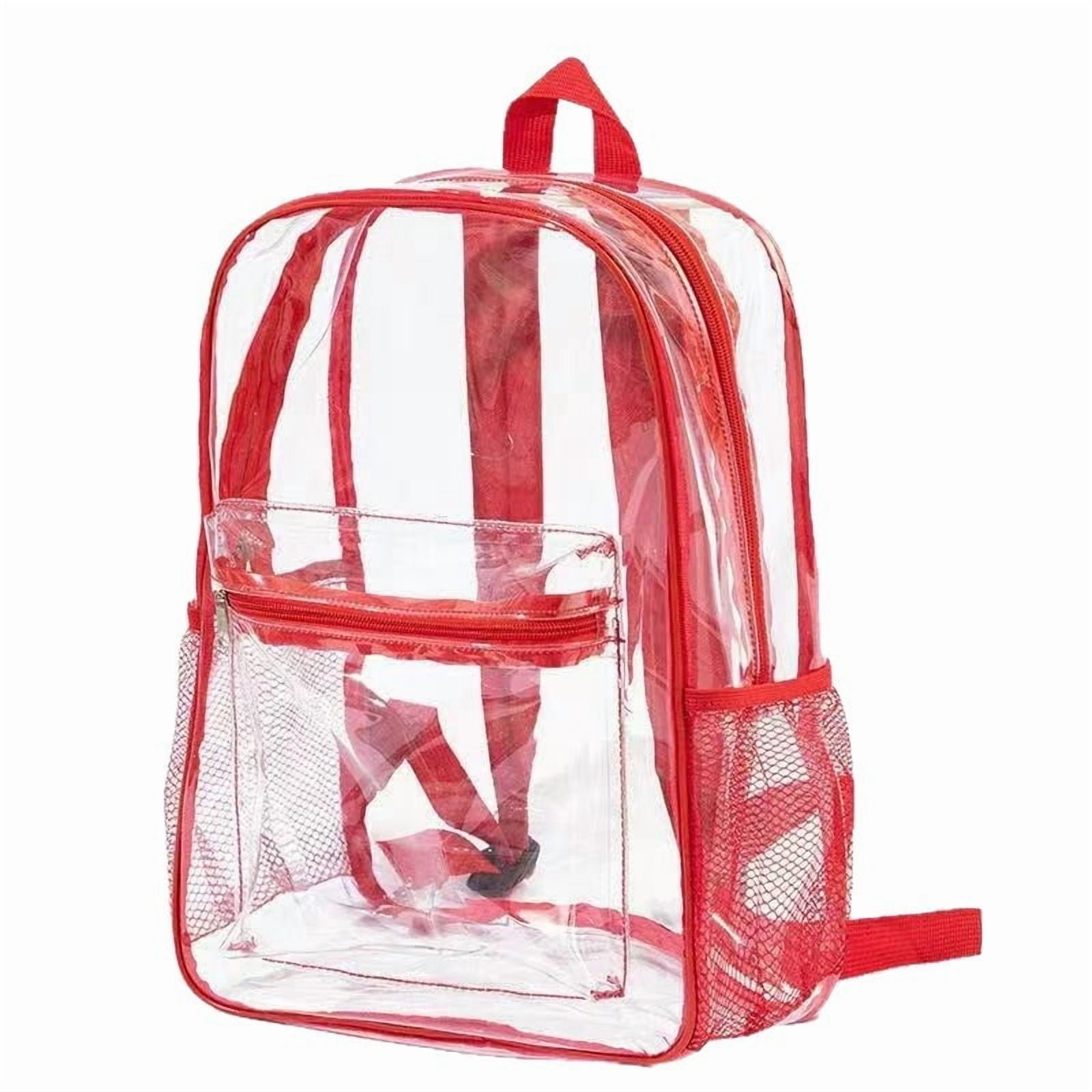 Clear Backpack Flexible PVC Transparent Bookbag Large Capacity Clear ...