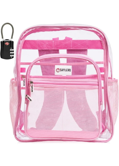 VICHYIE 17'' Clear Backpack, Heavy Duty PVC, Extra Large, for School ...