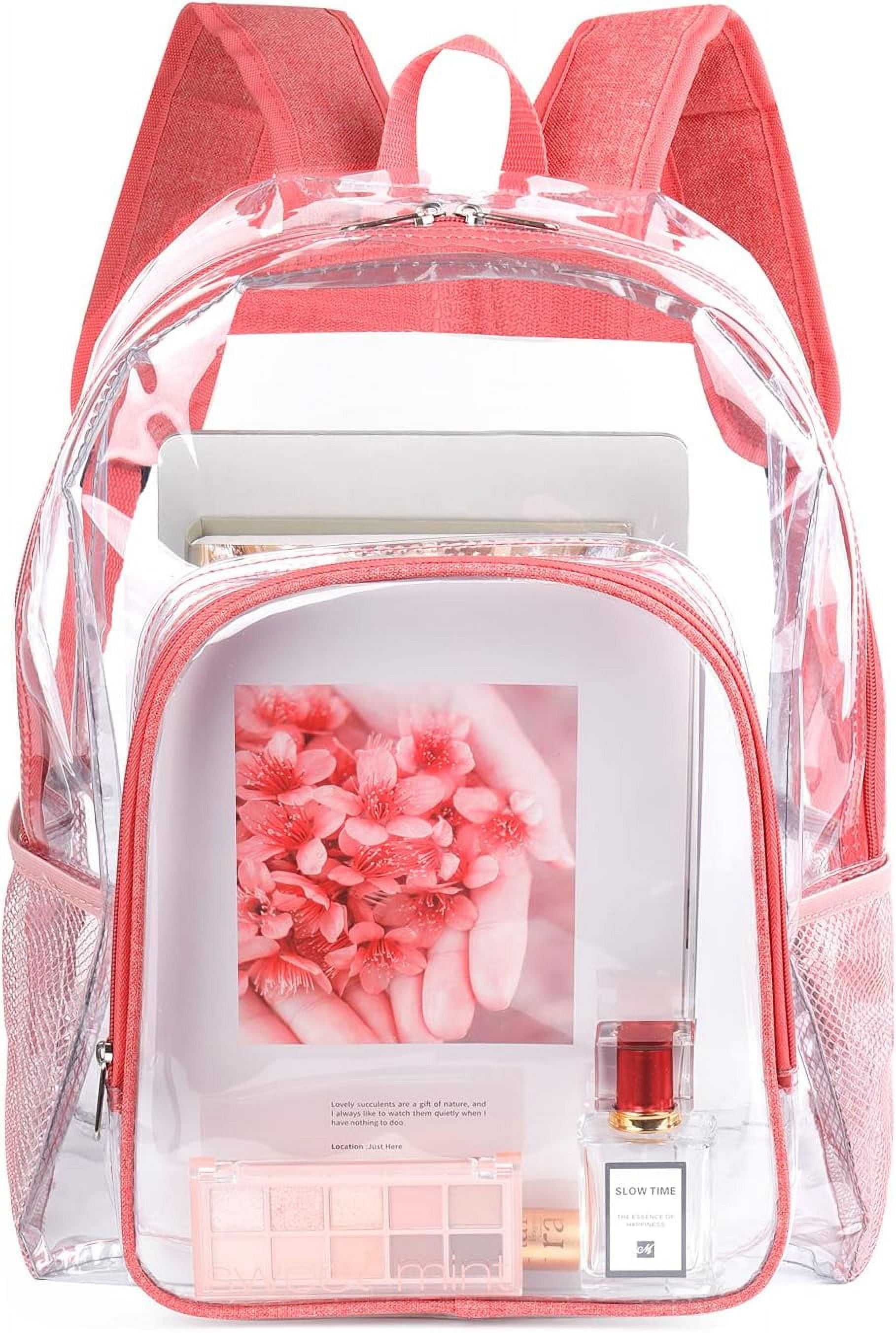 Clear Backpack Heavy Duty Clear Bookbag Transparent Backpack See ...