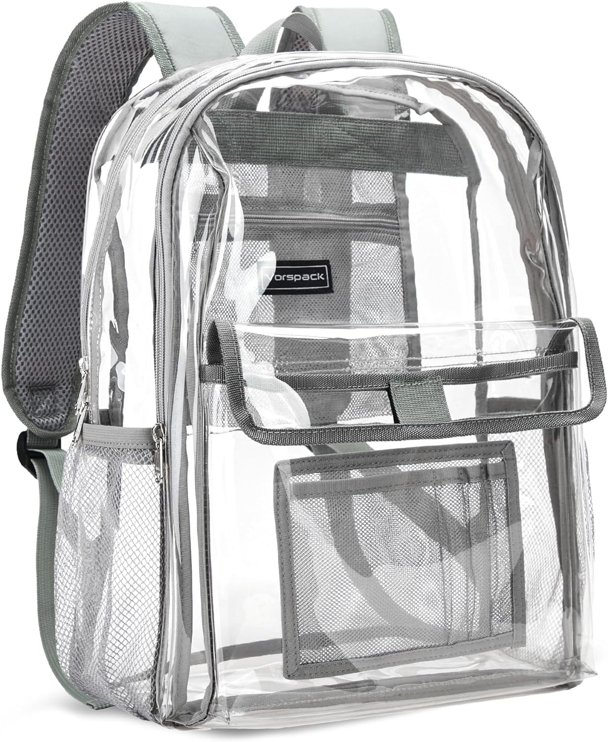 Clear Backpack Heavy Duty - Clear Bookbag with Multi-pockets See ...