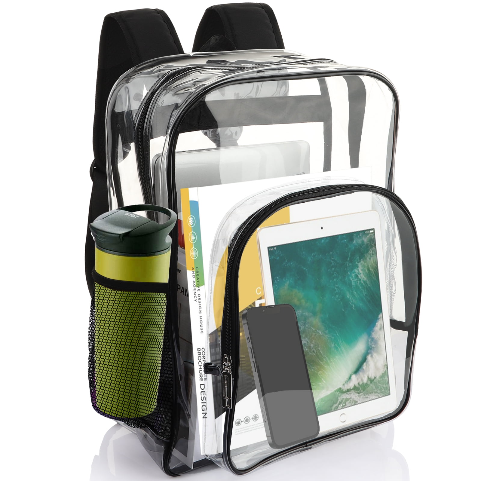 Clear Backpack Heavy Duty Large PVC Transparent Backpack See Through ...