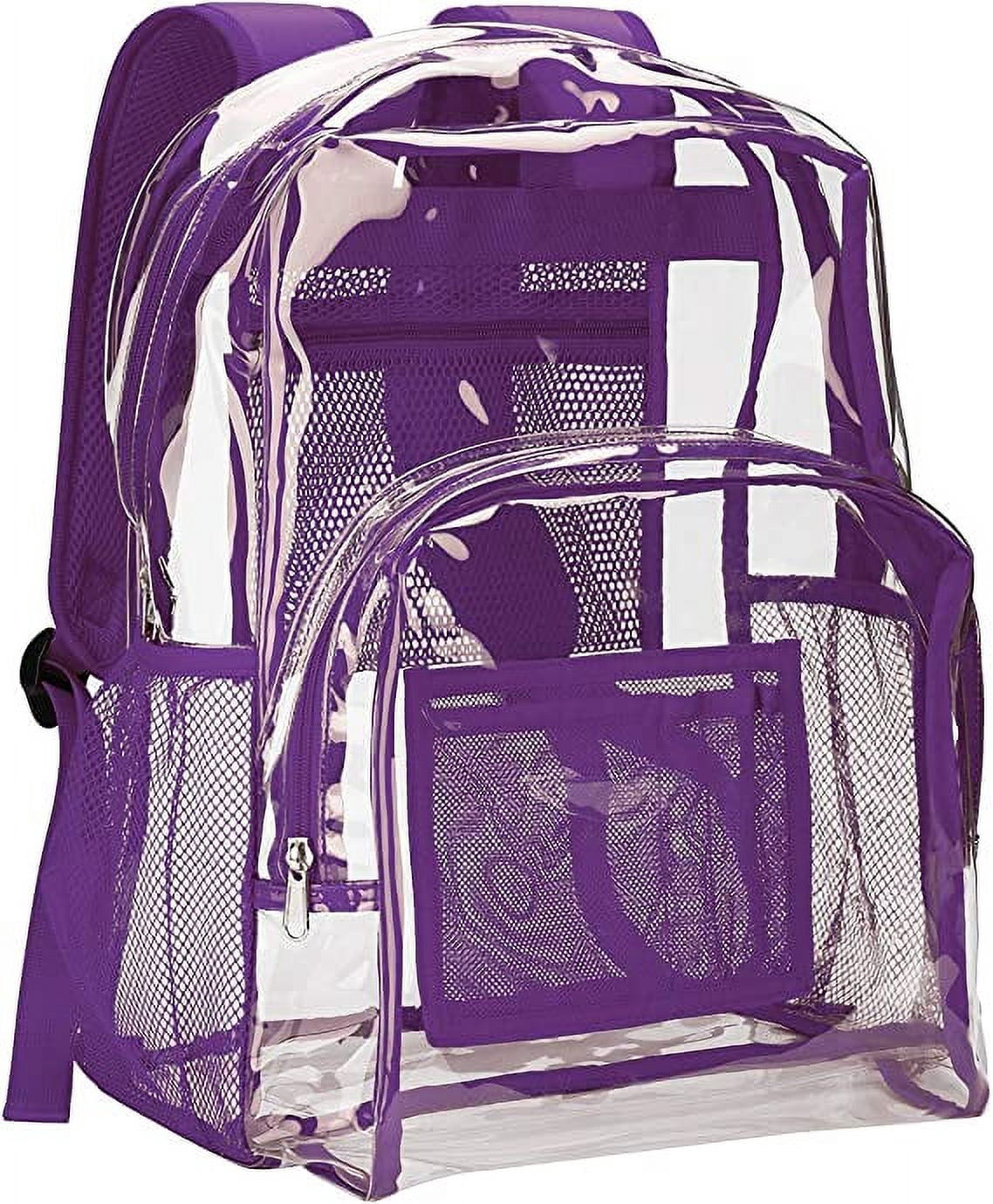 Clear Backpack Heavy Duty PVC Transparent Backpack with Reinforced ...