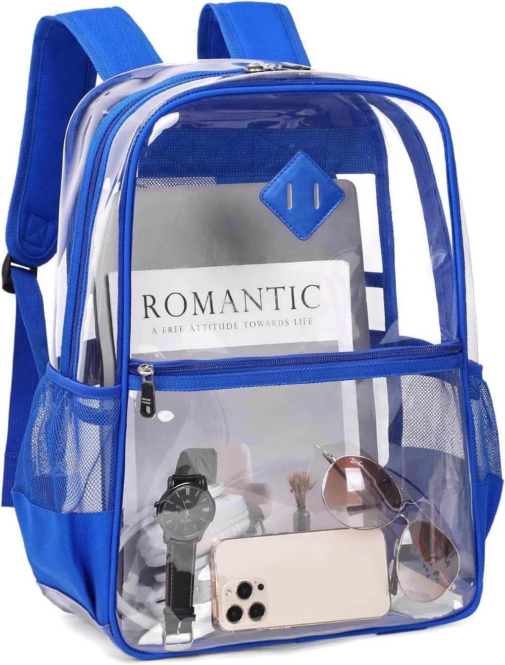 Clear Backpack, Heavy Duty See Through Book Bag for Work, Security ...