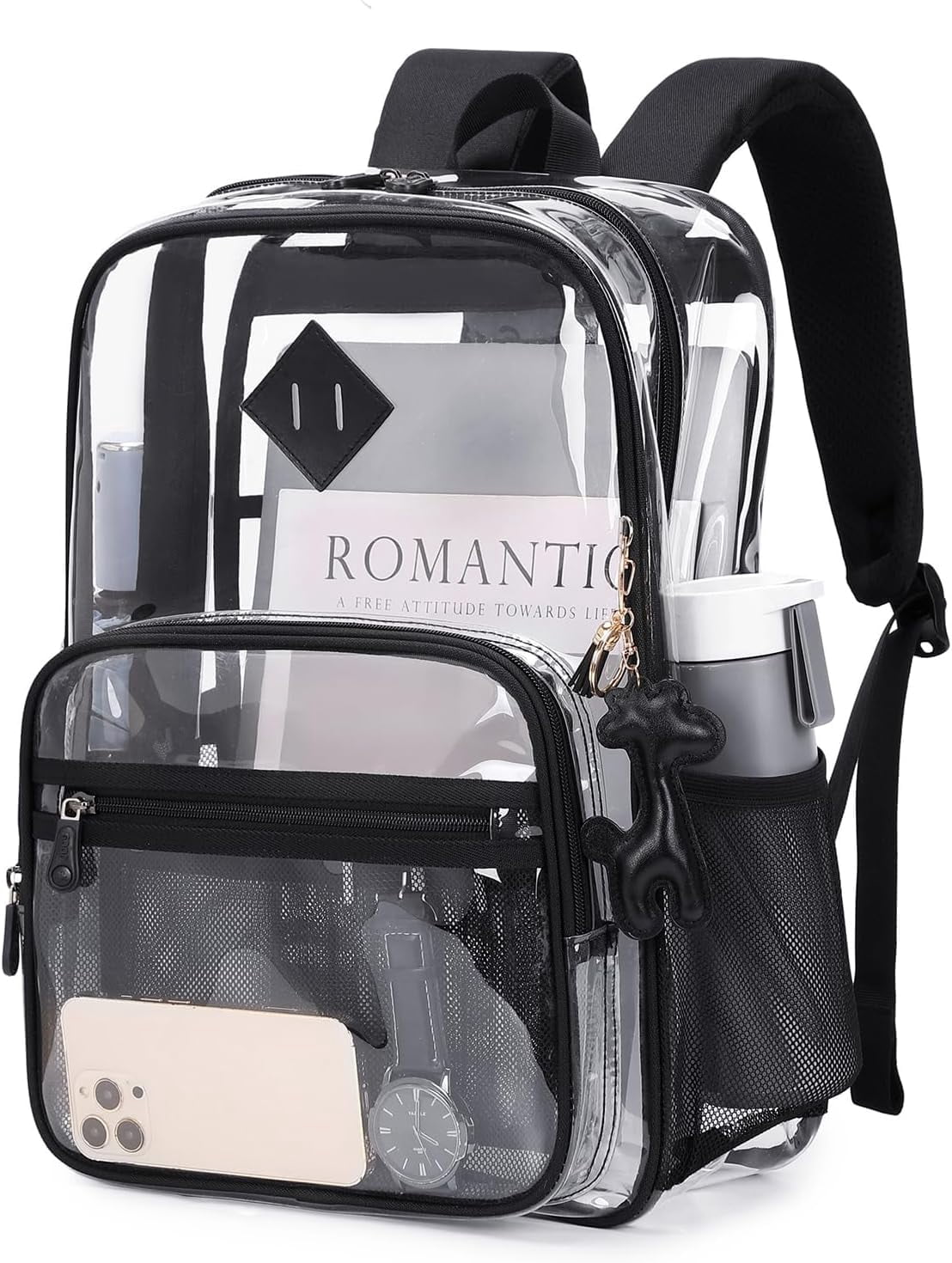 Clear Backpack Heavy Duty Transparent Backpack for School Clear Bags ...