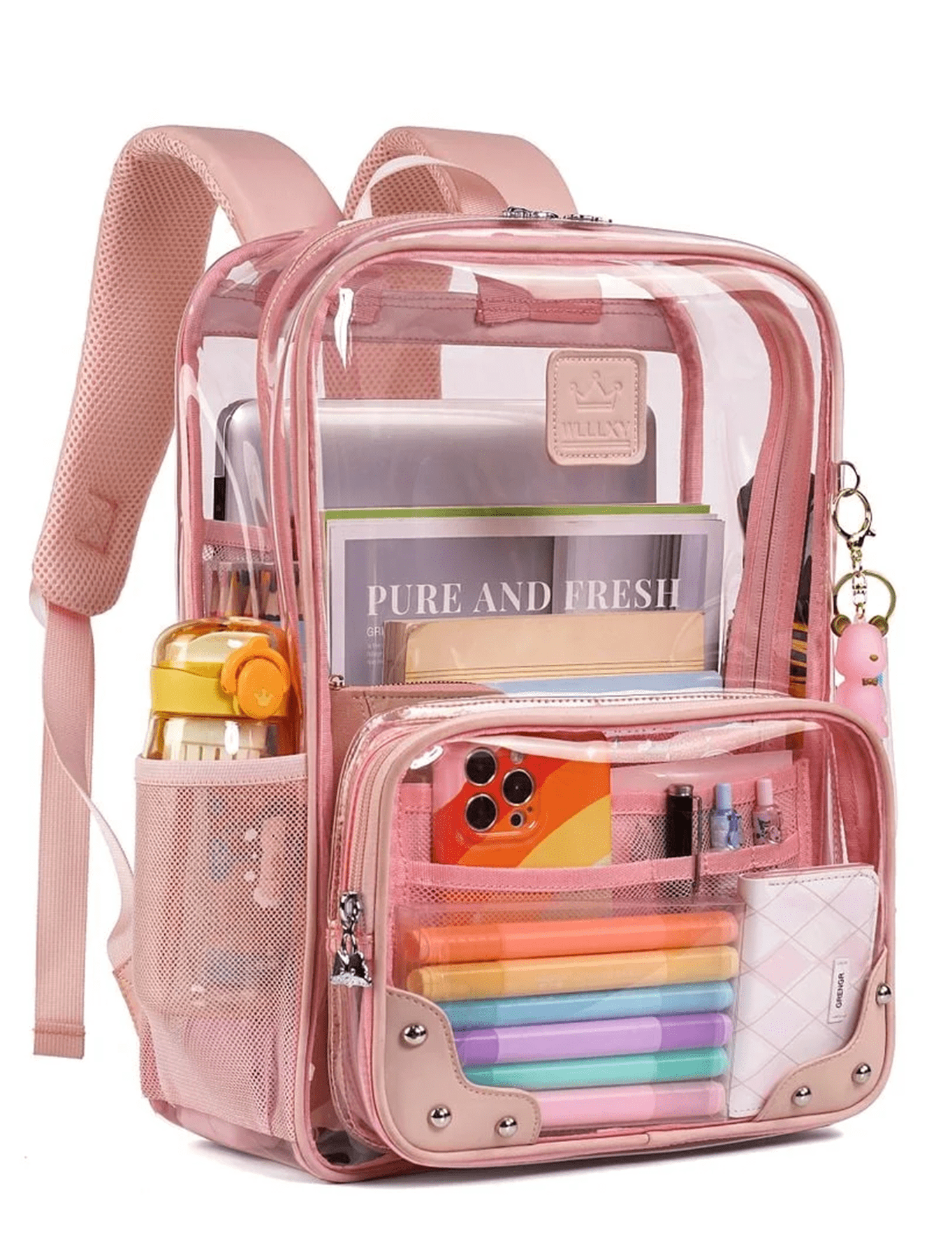 Clear Backpack Heavy Duty Transparent Laptop Backpacks 15.6 Inch See ...
