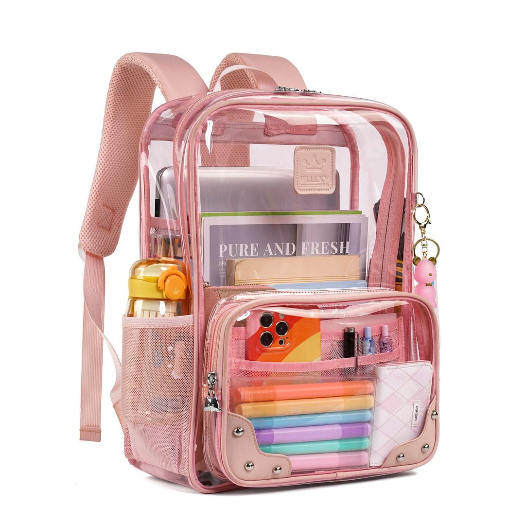 Clear Backpack Heavy Duty Transparent Laptop Backpacks 15.6 Inch See ...