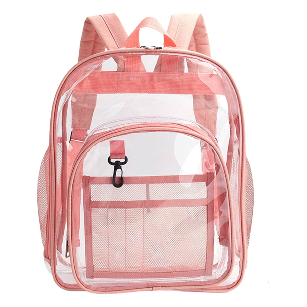 Clear Backpack PVC Transparent Backpack Clear Bookbag for School, Work ...