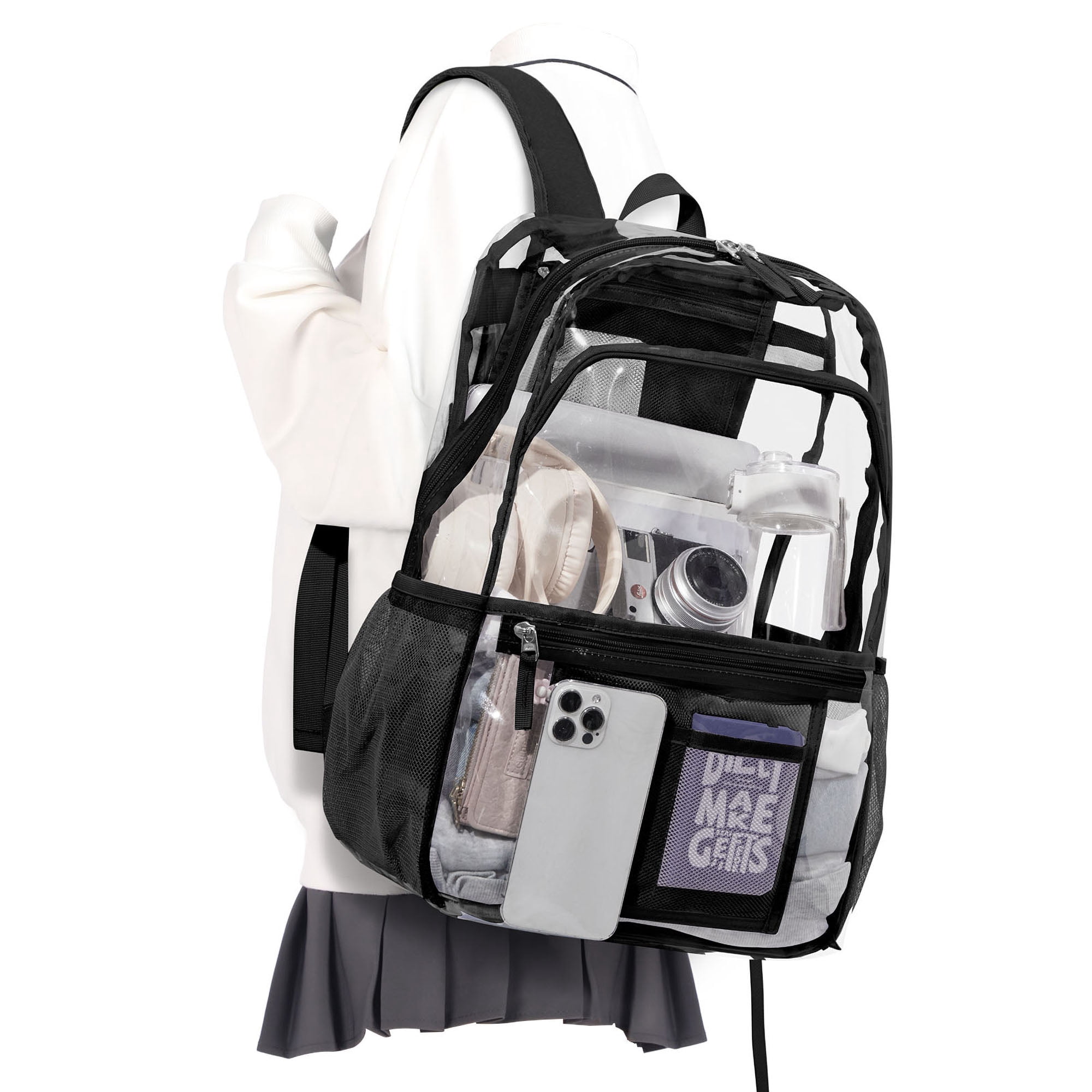 Clear Backpack for School, 17 inch Large Heavy Duty-TPU See Through ...