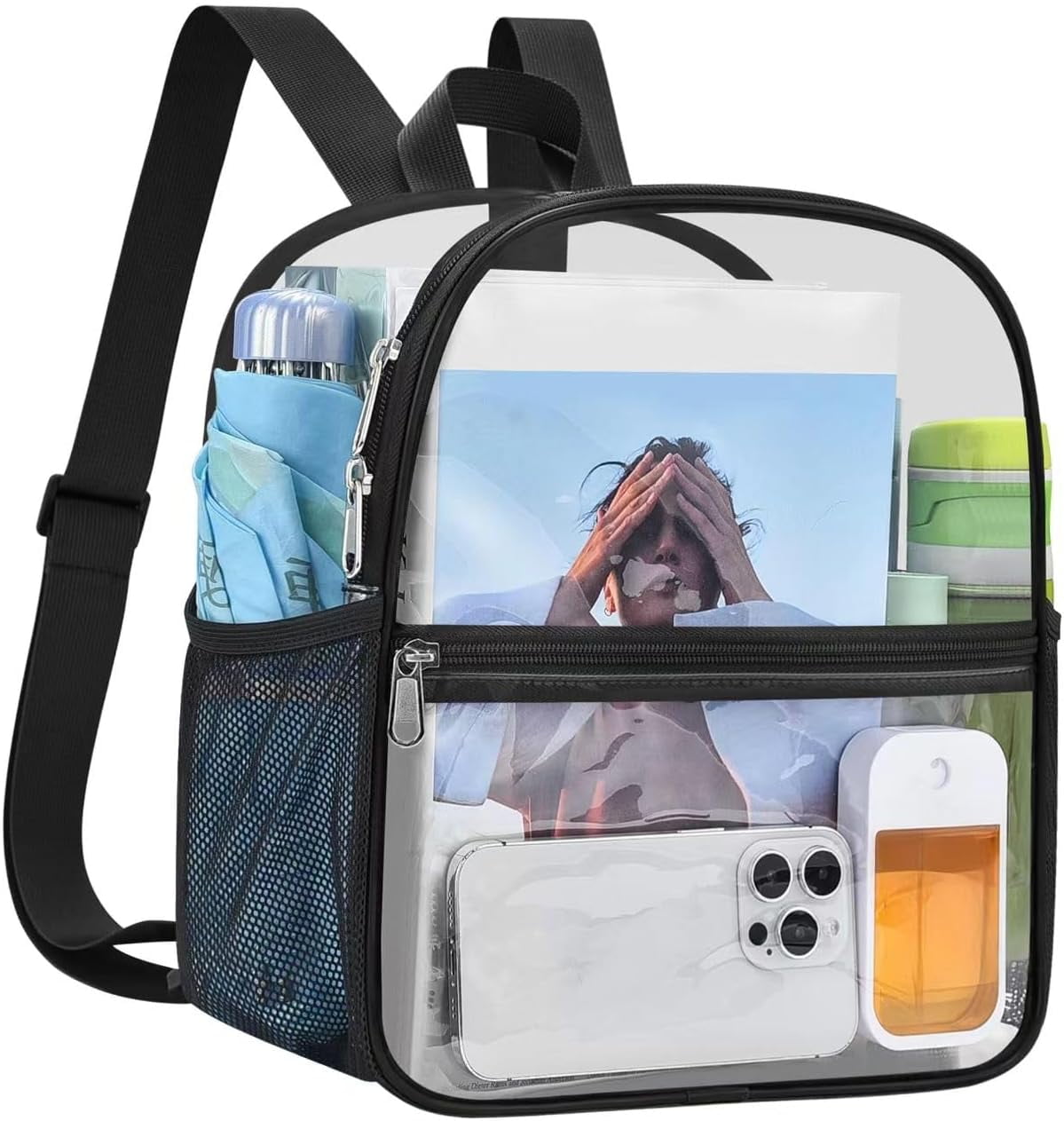 Clear Backpack Stadium Approved 12X11x6, Waterproof Clear Bag Stadium ...