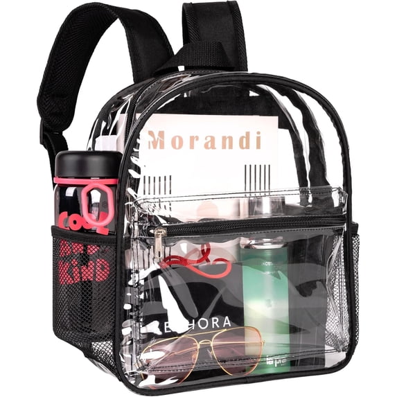 Clear Backpack for Stadium Approved 12x12x6, Small Size See Through Bag ...