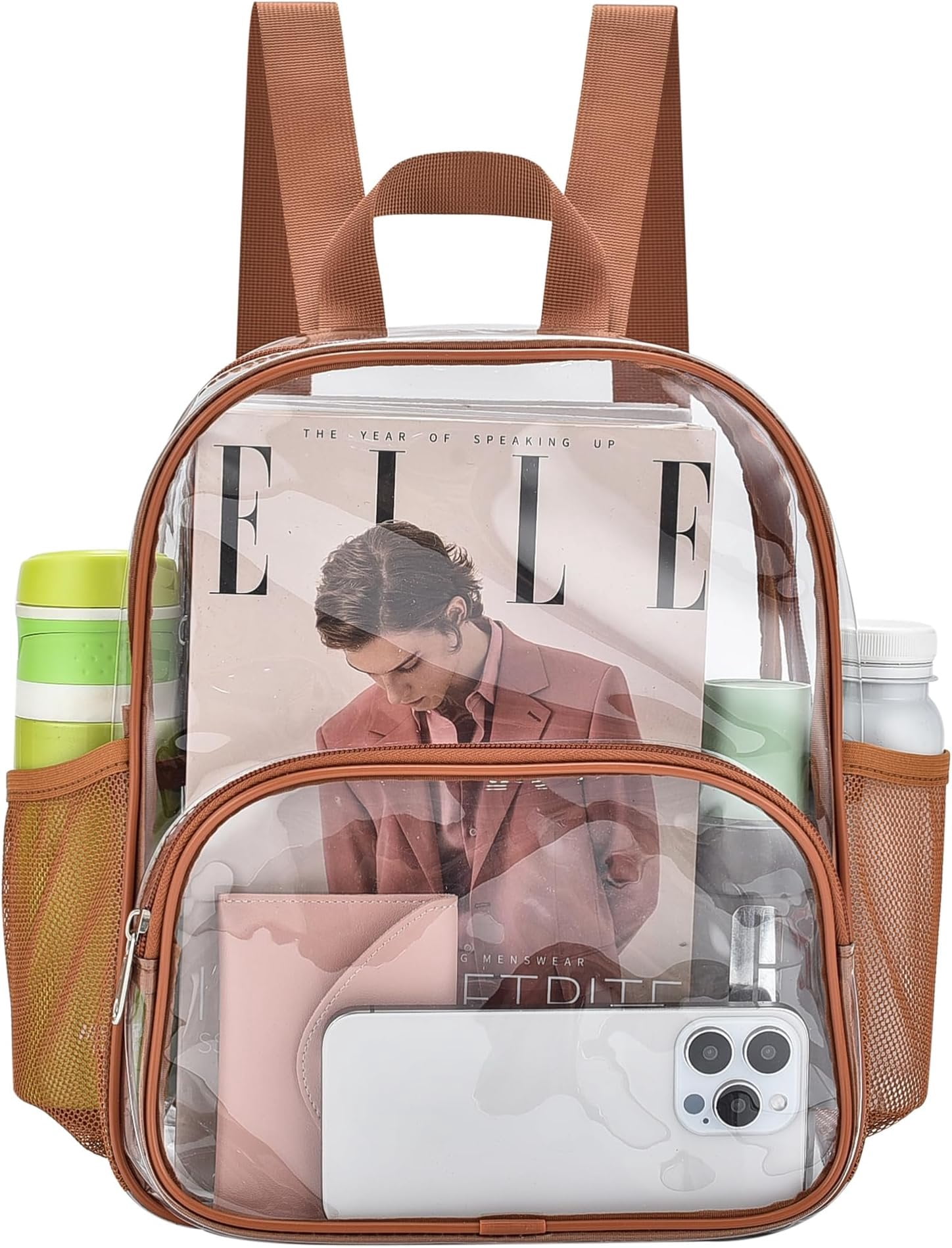 Clear Backpack for Stadium Events 12x12x6 with Front Pocket for Concert ...